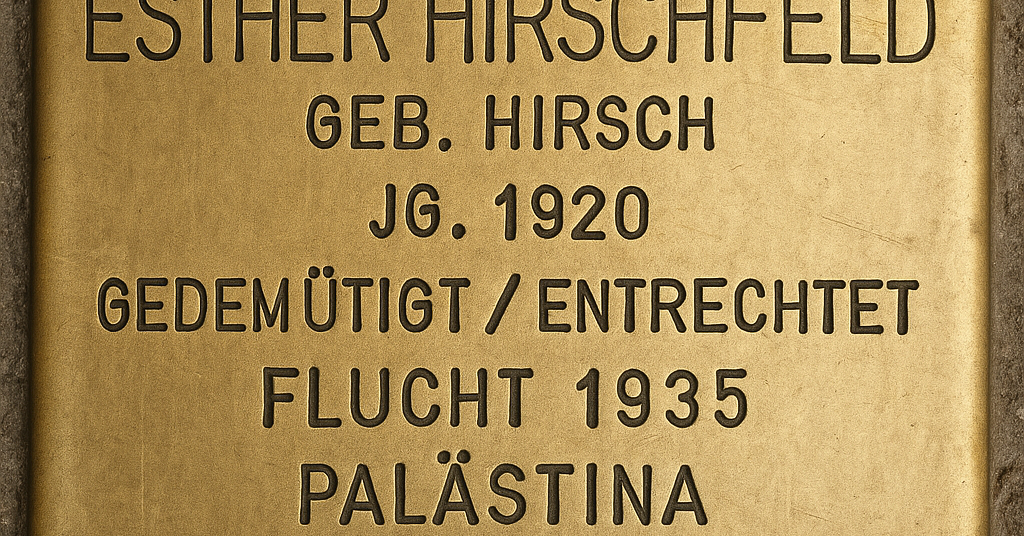 Esther Hirsch, verh. Hirschfeld | Stolpersteine in Coburg